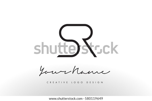 Sr Letters Logo Design Slim Simple Stock Vector (Royalty Free ...