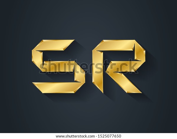 Sr Vector Gold Logotype Elegant Golden Stock Vector (Royalty Free ...