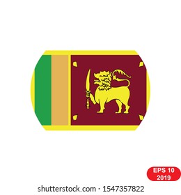 Sri Lanka Flag Vector Circle Round Stock Vector (Royalty Free ...