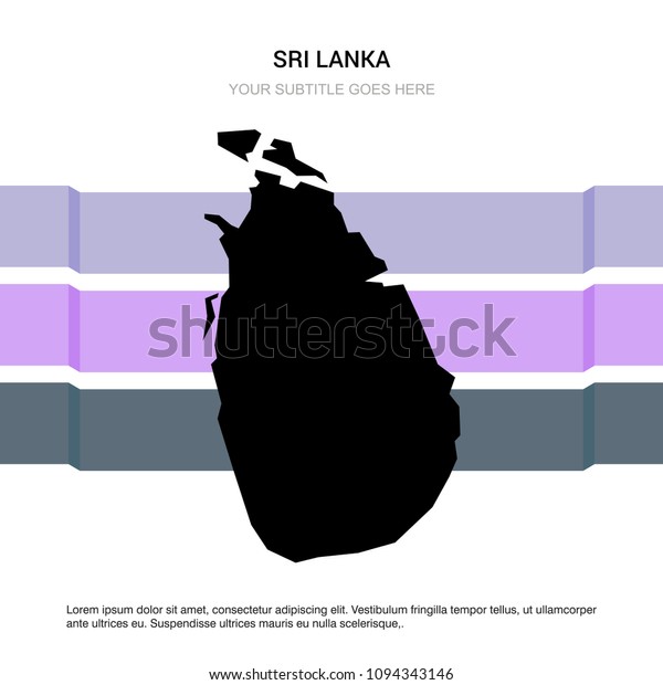 Sri Lanka Map Creative Design Vector Stock Vector (Royalty Free) 1094343146