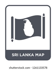 Sri Lanka Map Icon Vector On Stock Vector (Royalty Free) 1261133578