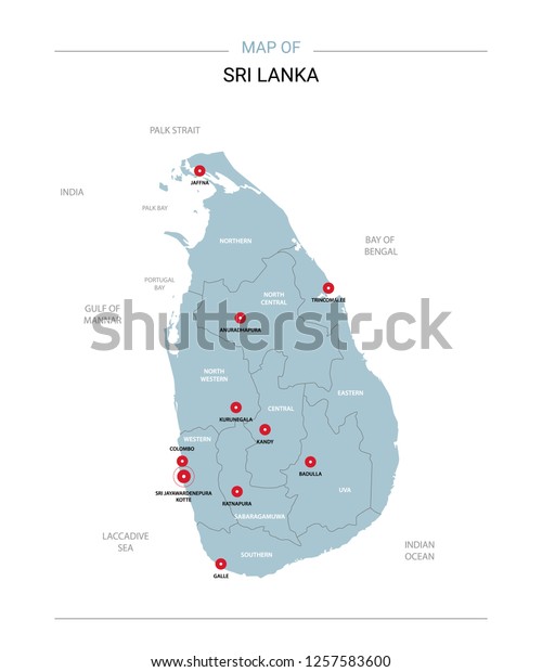 Sri Lanka Vector Map Editable Template: Vector có sẵn (miễn phí bản ...