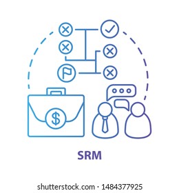 Srm Concept Icon Supplier Relationship Management Stock Vector (Royalty ...