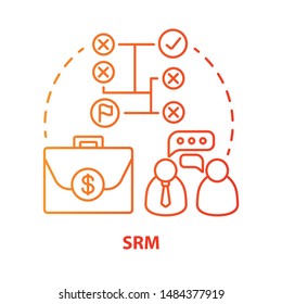 Srm Blue Concept Icon Supplier Relationship Stock Vector (Royalty Free ...