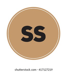 Ss Brown Letters Abstract Background Logo: เวกเตอร์สต็อก (ปลอดค่า ...