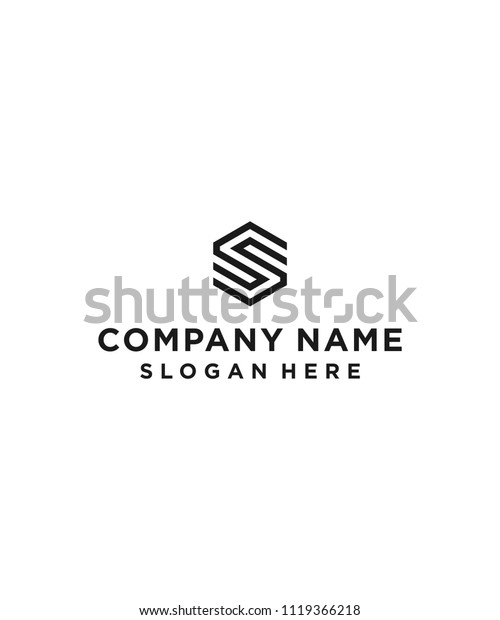 Ss Hexagon Logo Stock Vector (Royalty Free) 1119366218