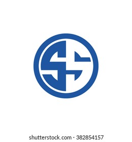 Ss Initial Letters Circle Business Logo: vetor stock (livre de direitos ...
