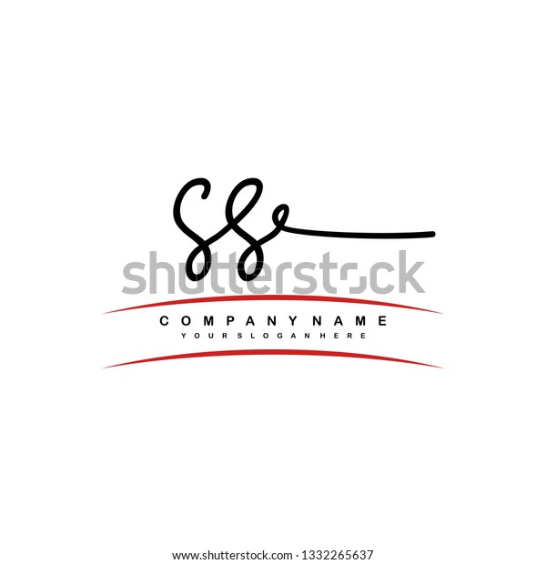 Ss Initial Signature Logo Handwriting Logo Stock Vector (Royalty Free ...
