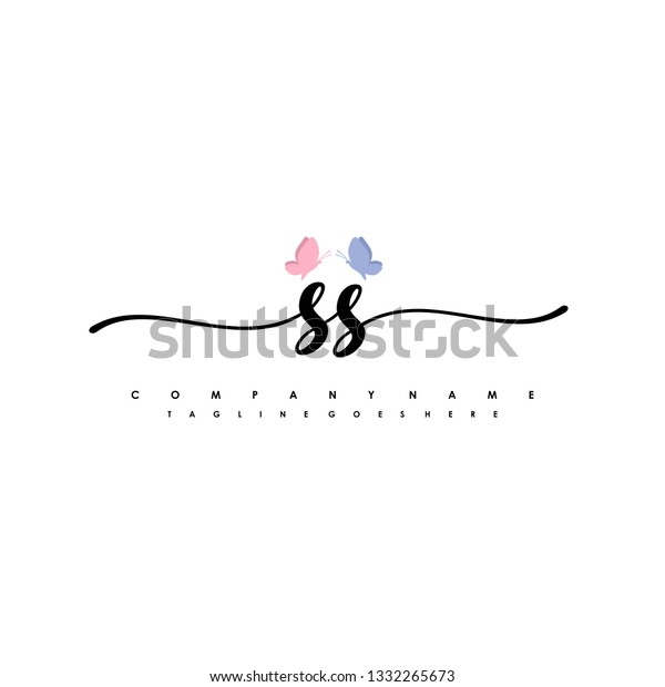 Ss Initial Signature Logo Handwriting Logo Stock Vector (Royalty Free ...