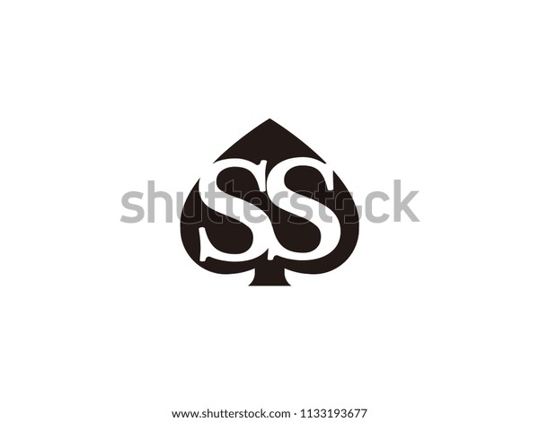 Ss Initials Logo Inside Black Shovel Stock Vector (Royalty Free ...