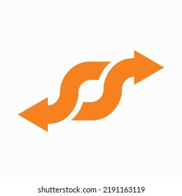 Ss Letter Arrow Logo Vector Image Stock Vector (Royalty Free) 2191163119 | Shutterstock