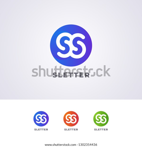 Ss Letter Logo Design All Type Stock Vector (Royalty Free) 1302354436 ...