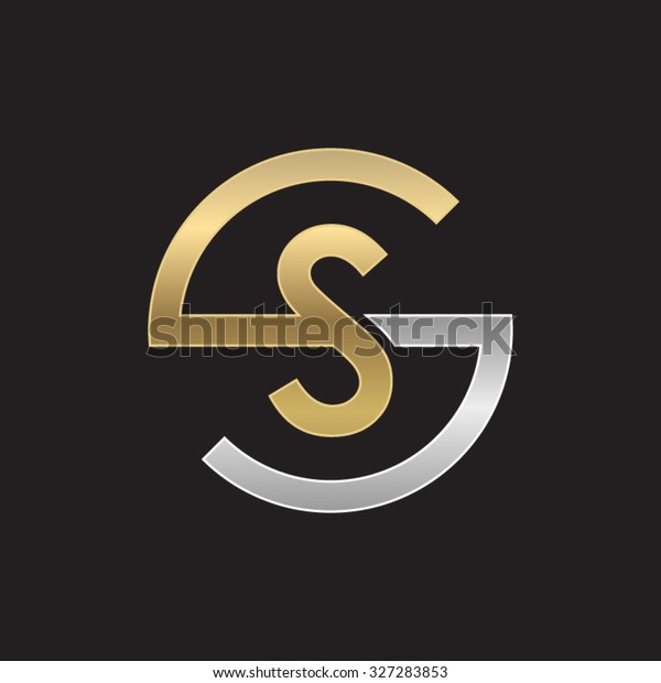 Ss Letters Golden Silver Circle S Stock Vector (Royalty Free) 327283853