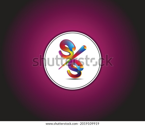Ss Logo Design Blending Style Template Stock Vector (Royalty Free ...
