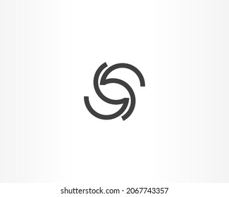 Ss Round Circle Logo Design Icon Stock Vector (Royalty Free) 2067743357 ...