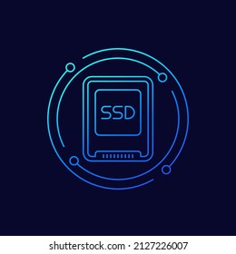 Ssd Drive Icon Linear Design Stock Vector (Royalty Free) 2127226007 ...