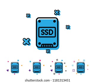 Ssd Icon Solidstate Drive Sign Storage Stock Vector (Royalty Free ...