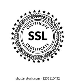 Ssl Iconemblem Label Badgesticker Logo Designed Stock Vector (Royalty ...