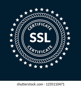 Ssl Iconemblem Label Badgesticker Logo Designed Stock Vector (Royalty ...