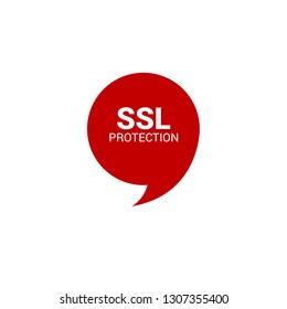 Ssl Protection Red Banner Secure Labelstickerbanner Stock Vector ...