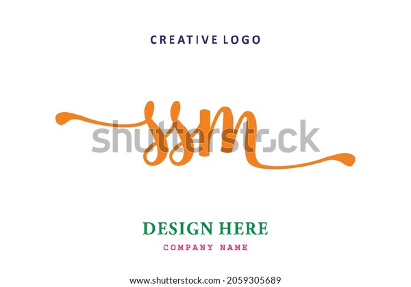 Ssm Lettering Logo Simple Easy Understand Stock Vector (Royalty Free ...