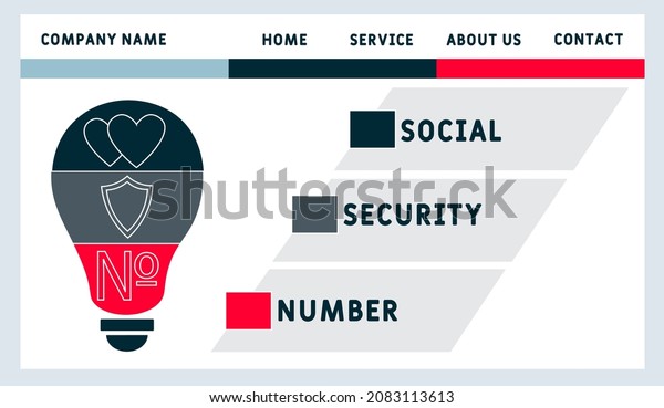 Ssn Social Security Number Acronym Business Stock Vector (Royalty Free ...