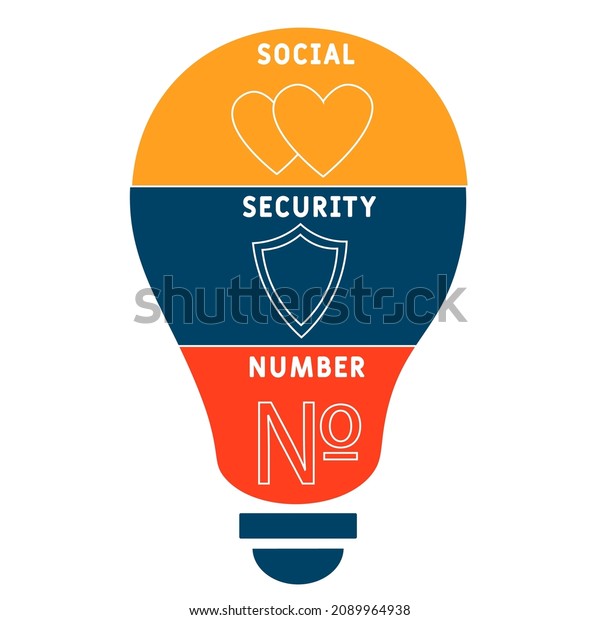 Ssn Social Security Number Acronym Business Stock Vector (Royalty Free ...
