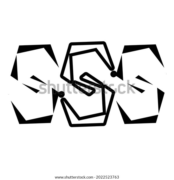 Sss Text Logo Vector Free Design Stock Vector (Royalty Free) 2022523763 ...