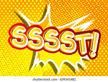 Sssst Vector Illustrated Comic Book Style: vector de stock (libre de ...