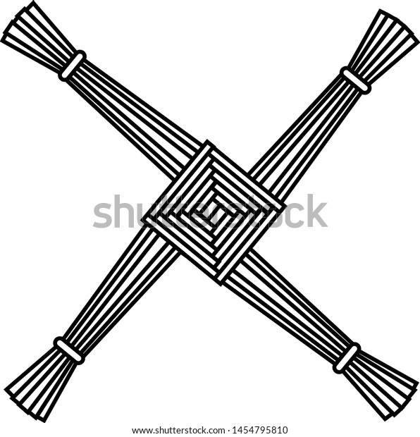 St Brigids Cross Symbol Vector Stock Vector (Royalty Free) 1454795810