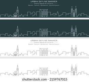 St Gallen Single Line Skyline Profile Stock Vector (Royalty Free ...