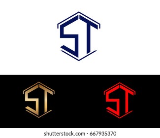 Double T Monogram Like Isometric Projection Stock Vector (Royalty Free ...