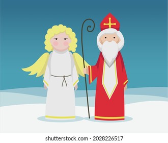 St Nicholas Angel Stock Vector (Royalty Free) 2028226517 | Shutterstock