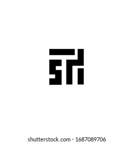 Sj Sjt Letter Logo Design Creative: vector de stock (libre de regalías ...
