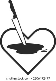 Stabbing Attack Icon Violence Symbol Vector Stock Vector (Royalty Free ...