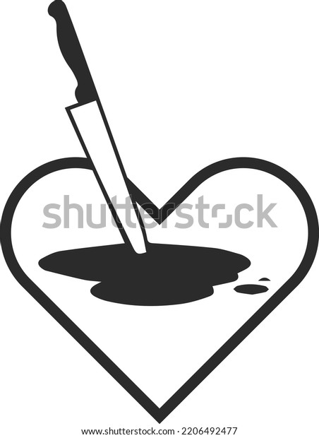 Stabbing Attack Icon Violence Symbol Vector Stock Vector (Royalty Free ...
