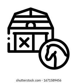 Stable Building Icon Vector Outline Stable Stock Vector (Royalty Free ...