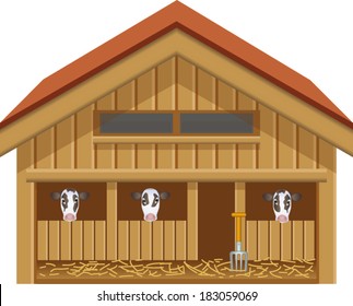 Stable Cows Stock Vector (Royalty Free) 183059069 | Shutterstock