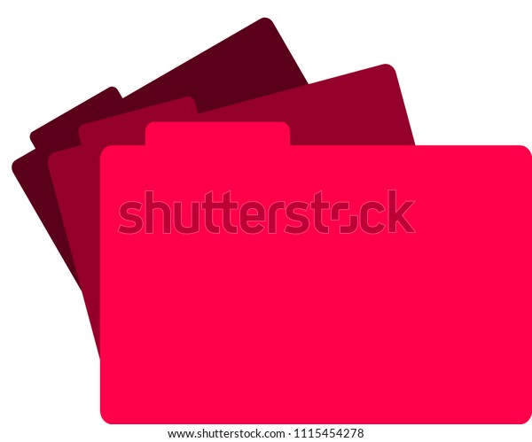 Stack 3 Files Folders Fanned Out Stock Vector (Royalty Free) 1115454278 ...