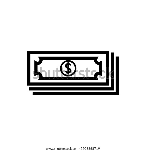 Stack Cash Money Cash Pile Line Stock Vector (Royalty Free) 2208368719 ...