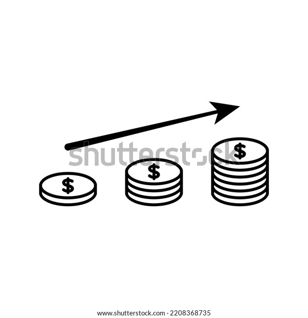Stack Cash Money Cash Pile Line Stock Vector (Royalty Free) 2208368735 ...