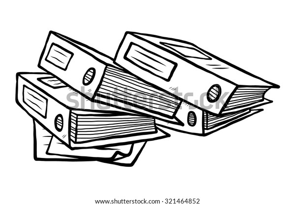 Stock vektor „Stack Document Files Cartoon Vector Illustration“ (bez ...