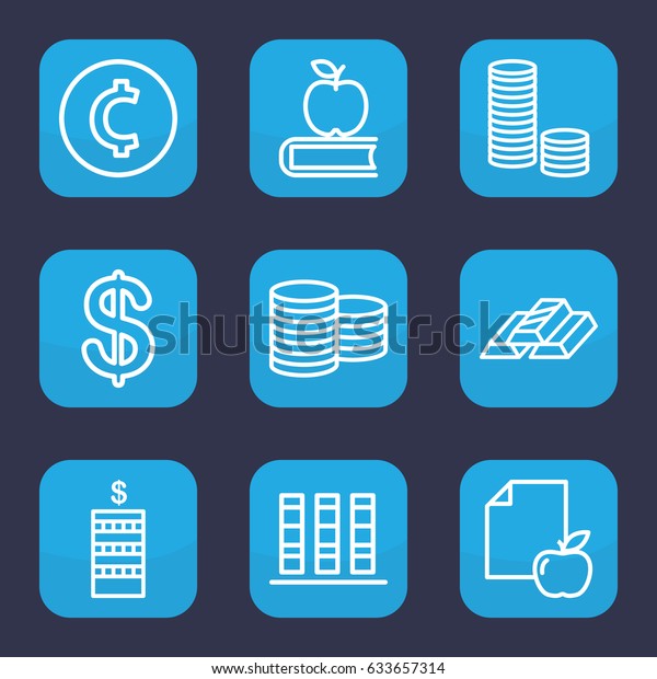 Stack Icon Set 9 Outline Stack Stock Vector (Royalty Free) 633657314 ...