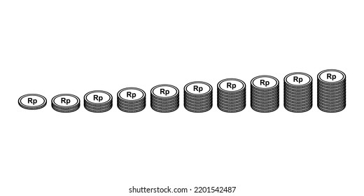 Stack Indonesia Currency Rupiah Idr Pile Stock Vector (Royalty Free ...