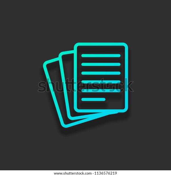 Stack Paper Icon Colorful Logo Concept Stock Vector (Royalty Free ...