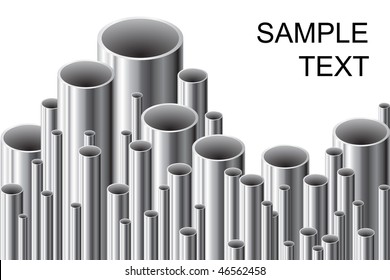 Stack Steel Tubing Vector Illustration Stock Vector (Royalty Free ...
