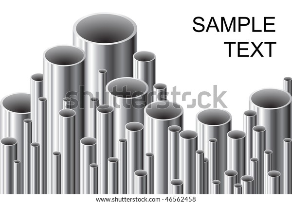 Stack Steel Tubing Vector Illustration Stock Vector (Royalty Free ...