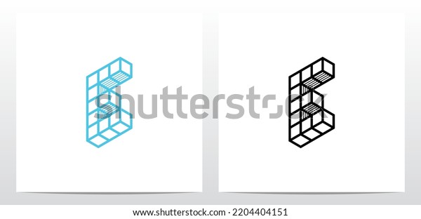 Stacked Block Cube Letter Logo Design Stock Vector (Royalty Free ...