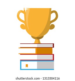 Stacked Books Trophy Stock Vector (Royalty Free) 1313304116 | Shutterstock