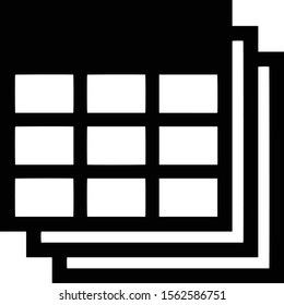 Stacked Calendar Three Layers Icon Stock Vector (Royalty Free ...